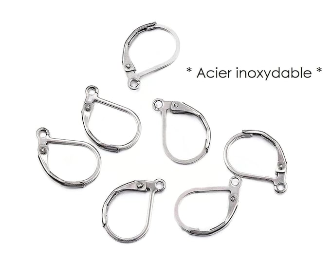 10 Stainless Steel Sleeper Earring Supports, 16x11mm, Hooks for ...