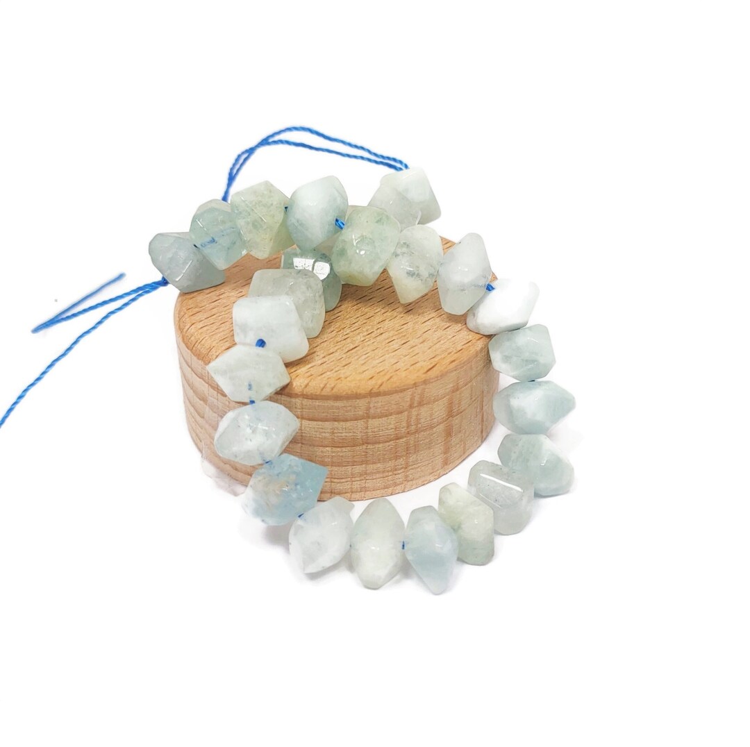 Rosary of 10 Irregular Rock Pearls Aquamarine Natural Stone - Etsy