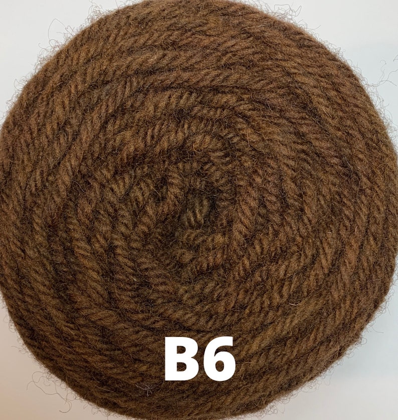 Hand Dyed Brown Rug Yarn - B1STW, B2STW, B3STW, B4STW, B5STW, B6STW ...