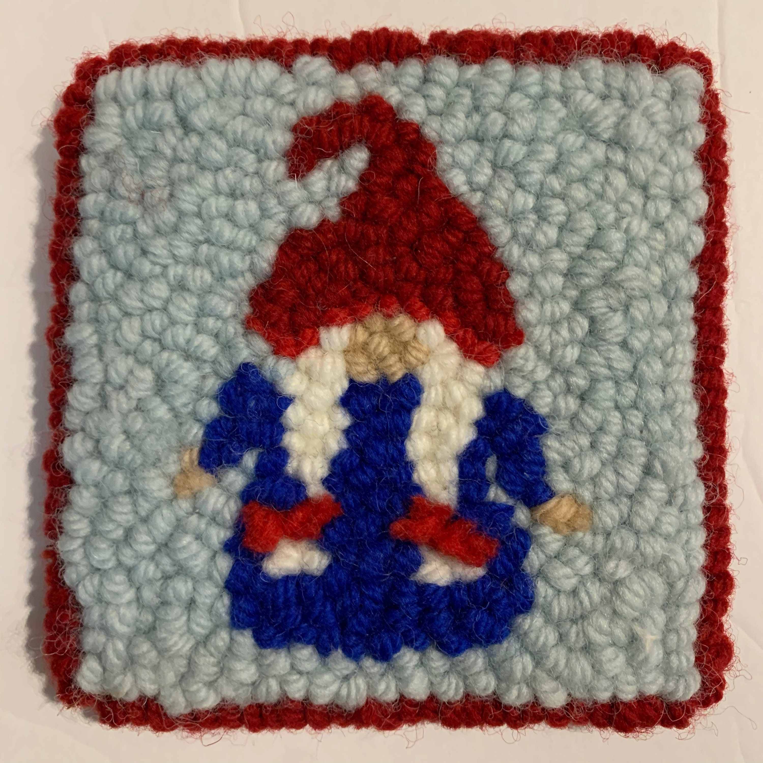 Gnome Mug Rug Pattern Kit Monk's Cloth 24x23 Fits 18x18 - Etsy