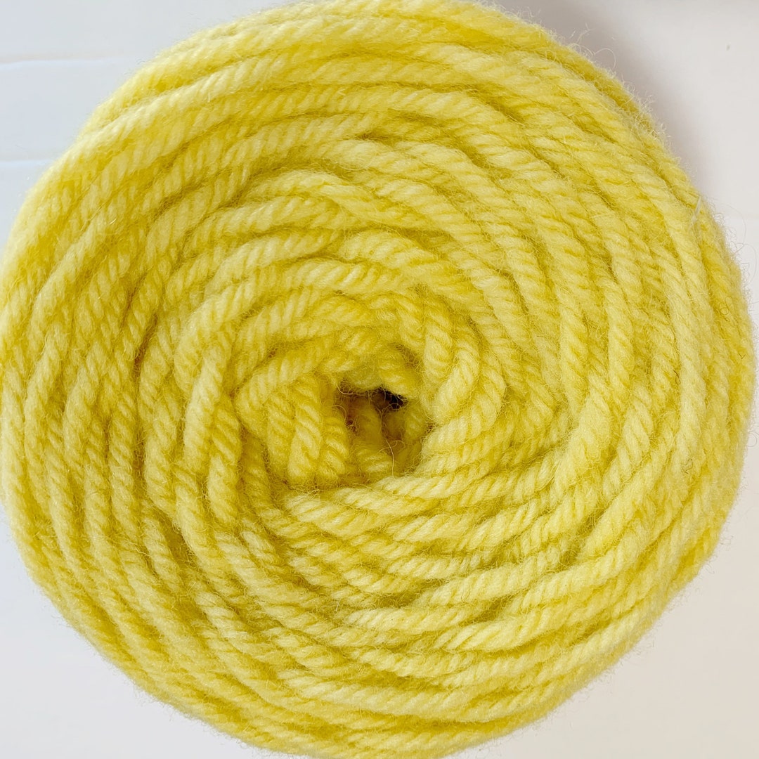 Hand Dyed Light Yellow Rug Wool Yarn - 1305STW - Excellent for Oxford ...