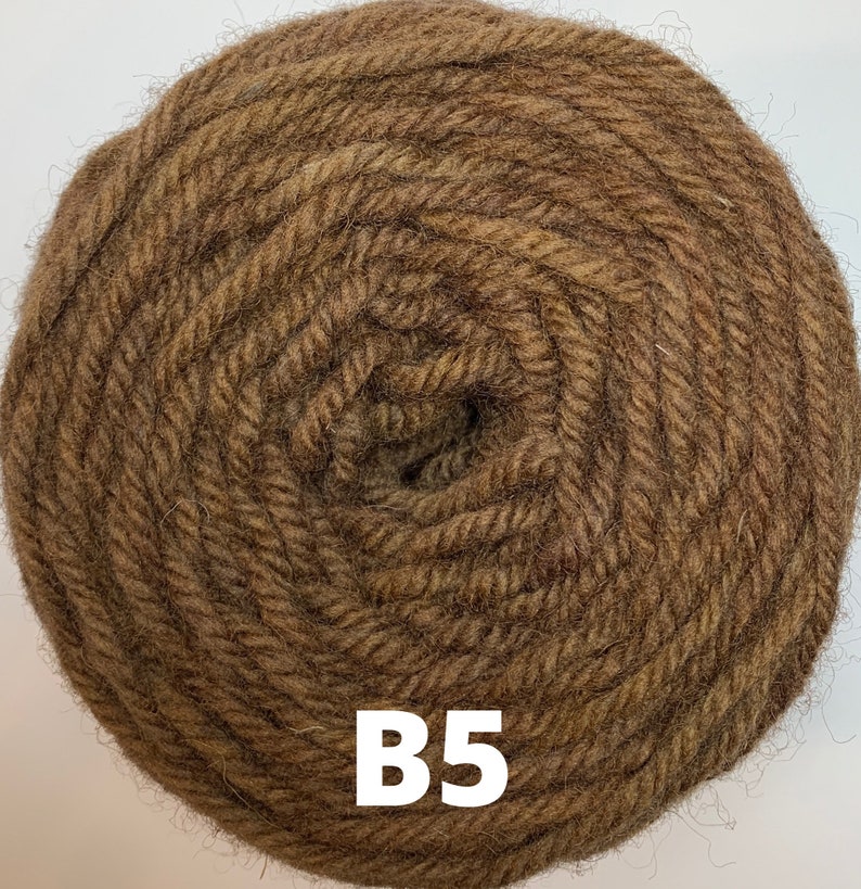 Hand Dyed Brown Rug Yarn - B1STW, B2STW, B3STW, B4STW, B5STW, B6STW ...