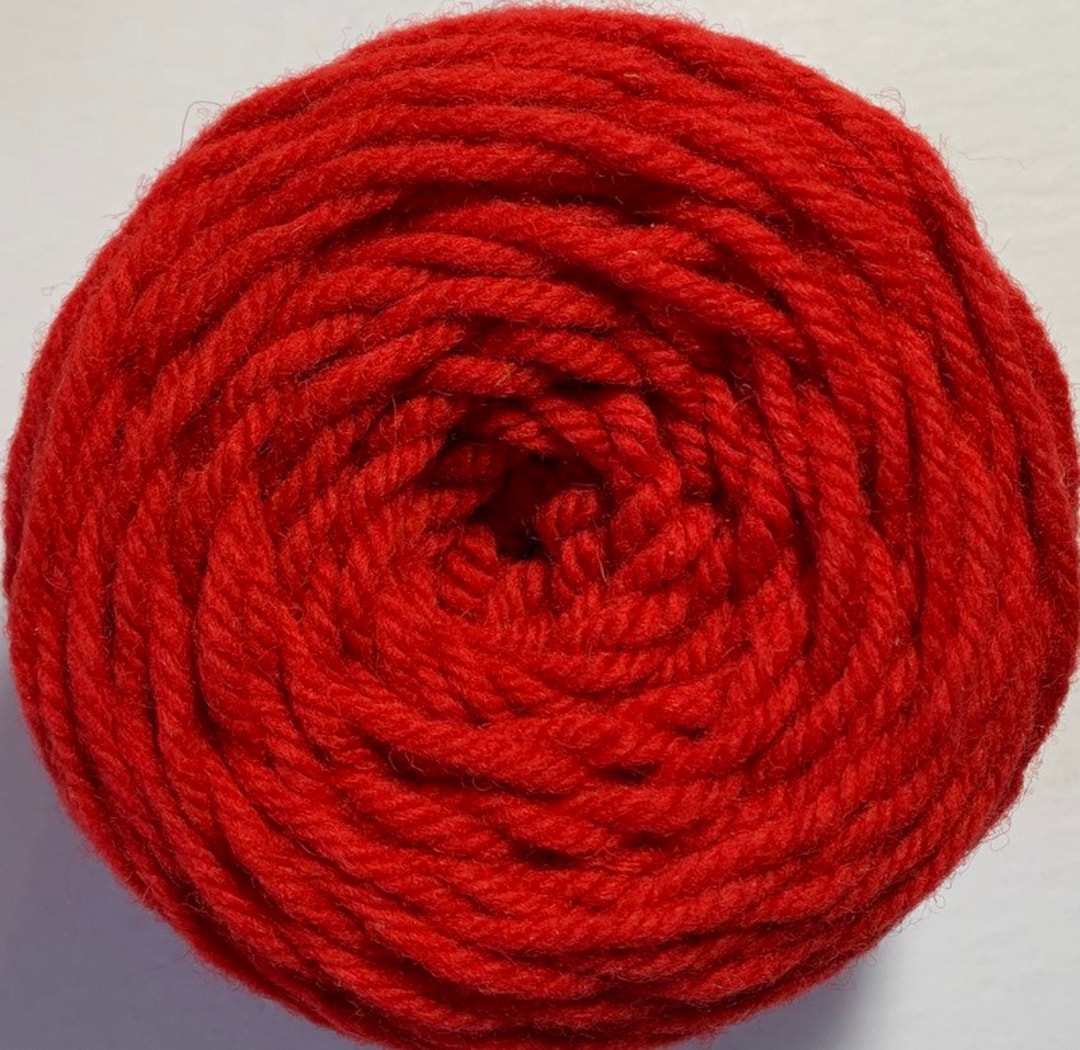 Cherry Red Rug Wool Yarn, Mill Dyed- 1106STW - for Use With the Oxford ...