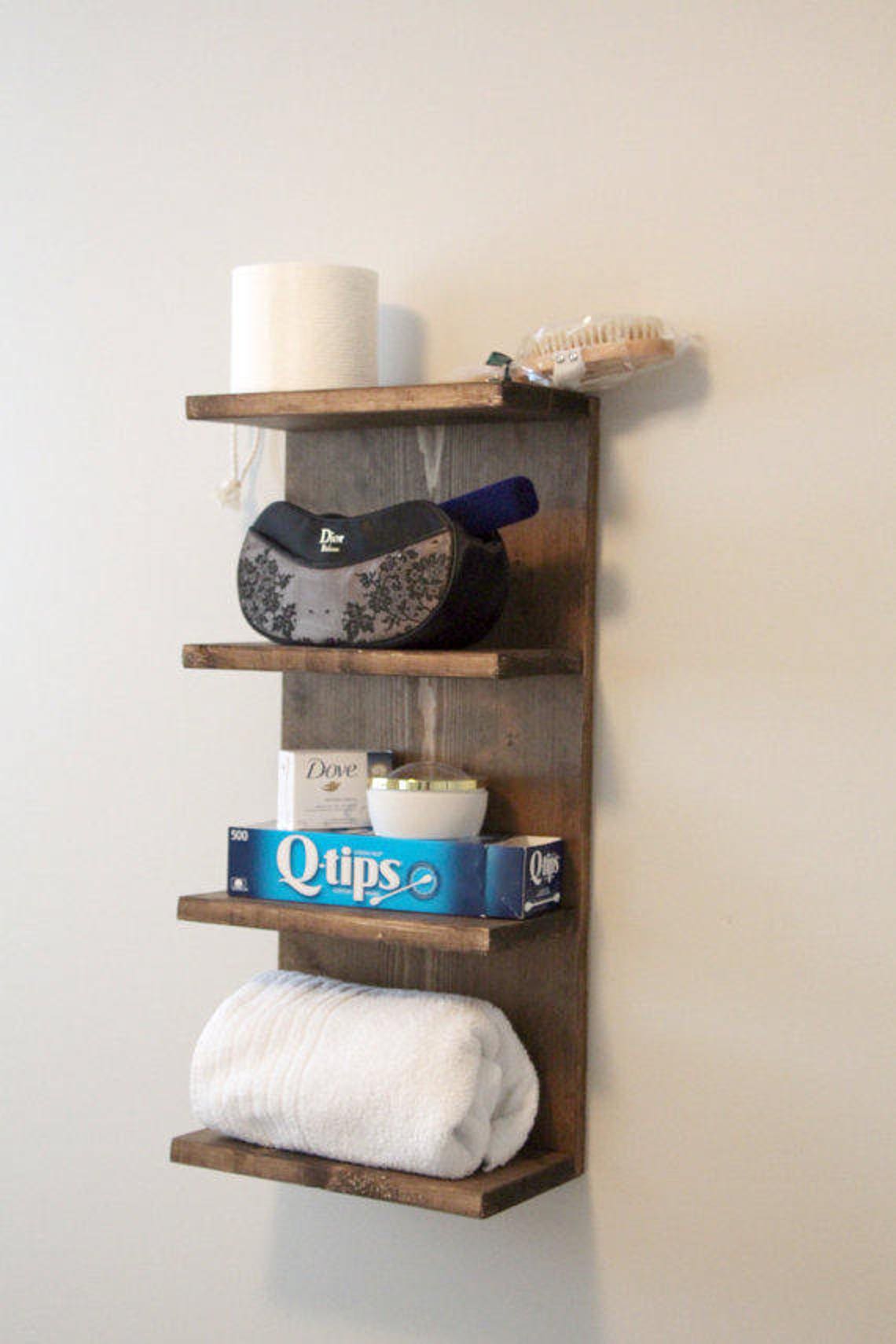 Everyday Towel Rack, Bathroom Towel Rack, 4 Tier Bath Storage, Floating ...