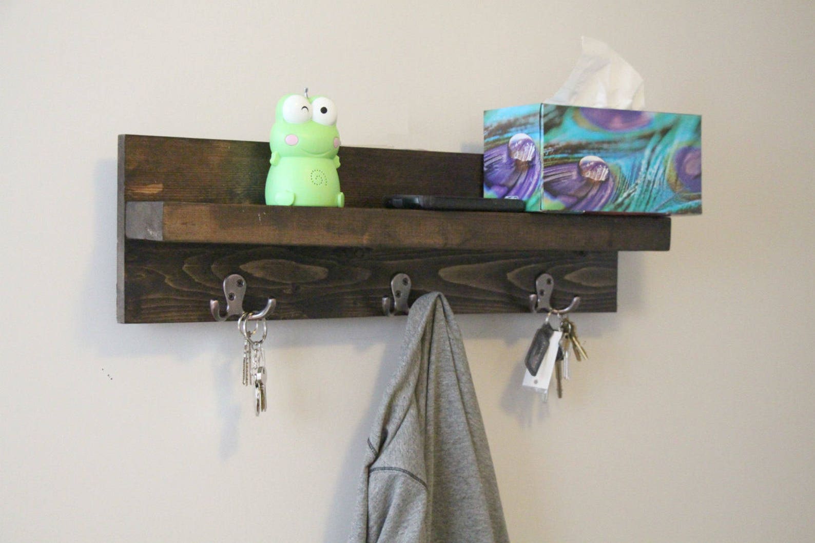 Large Key Holder for Wall, Key Holder Shelf, Key Organizer, Wall ...