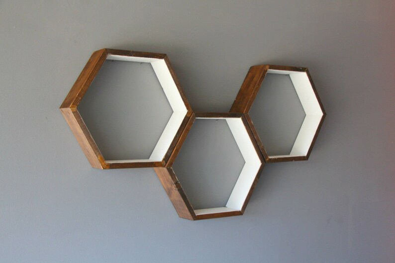 Geometric Hexagon Shelves, Storage Shelves, Honeycomb Cubby Shelves ...