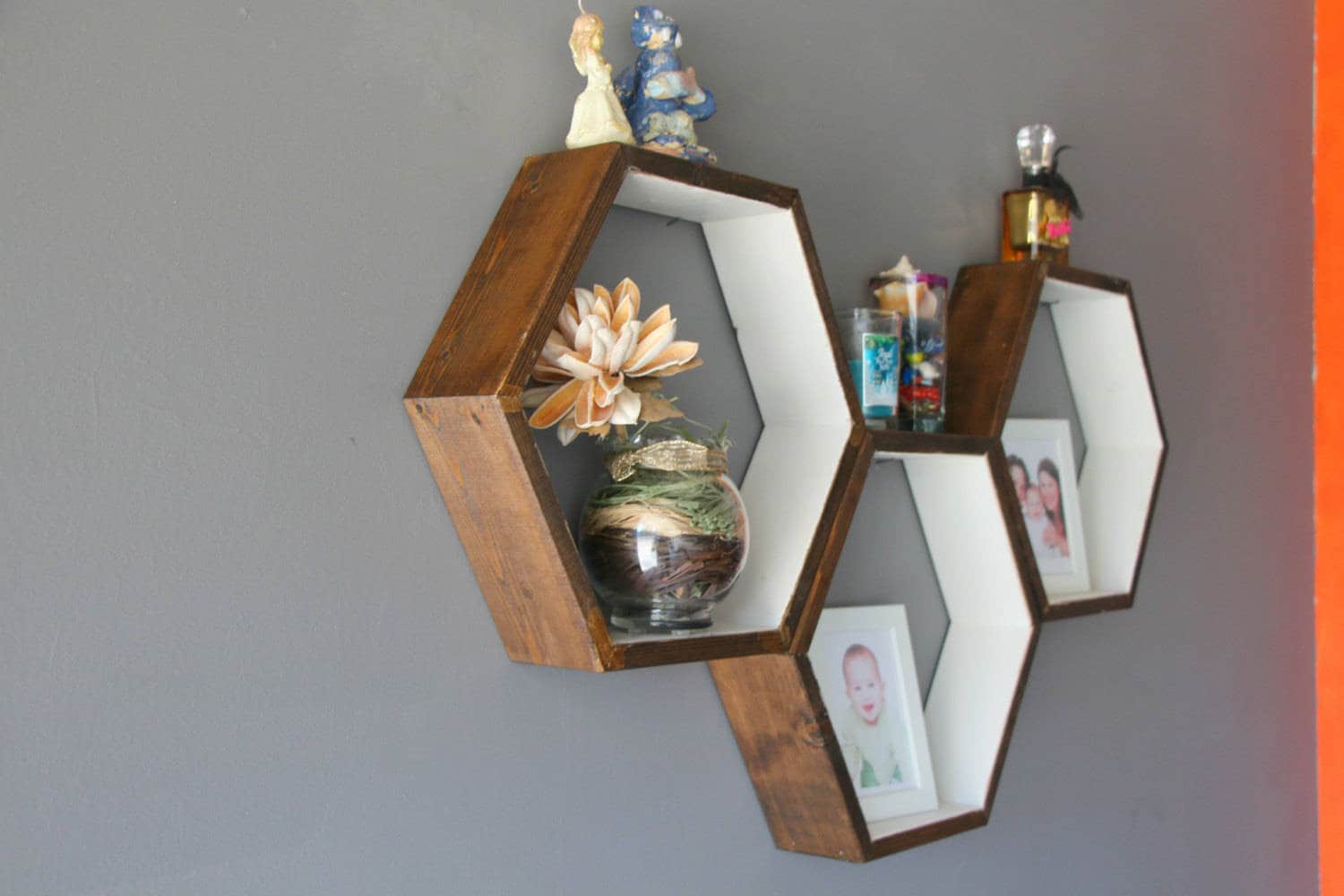 Geometric Hexagon Shelves, Storage Shelves, Honeycomb Cubby Shelves ...