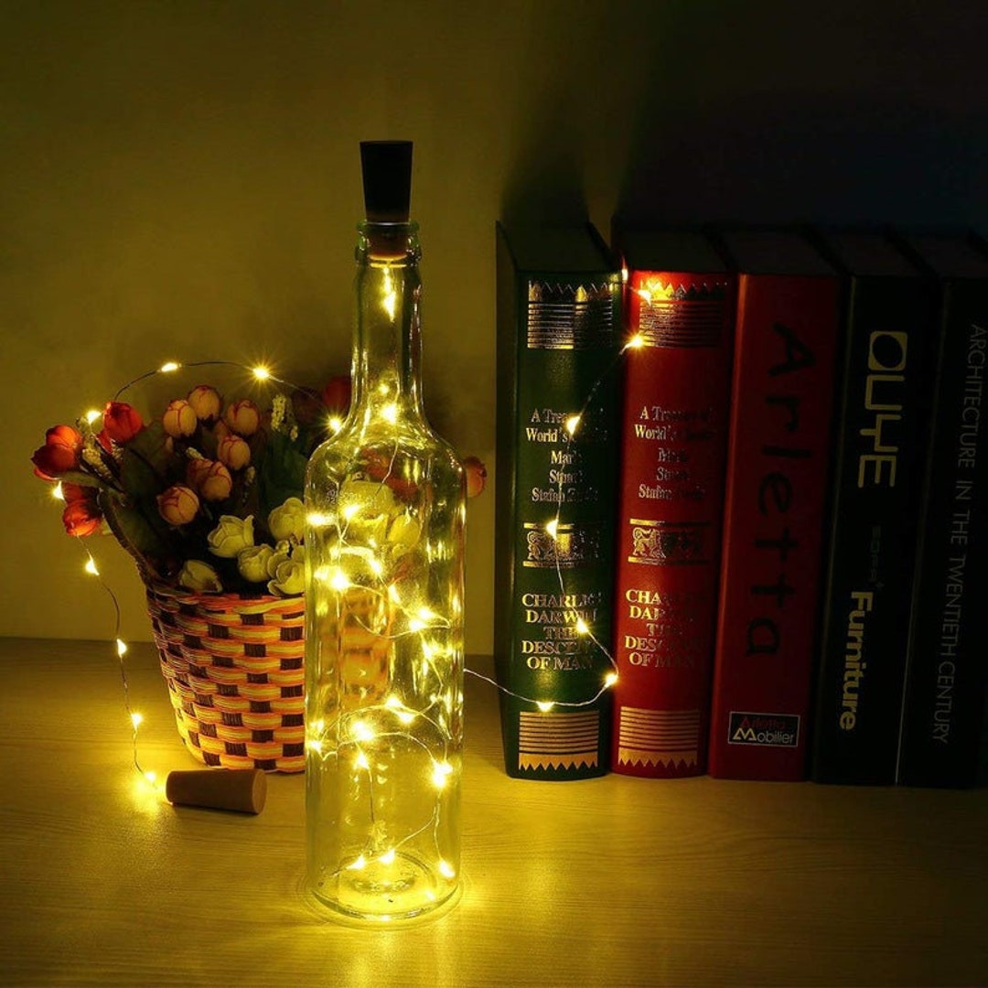 20 Leds Wine Cork Lights Copper Wire, Party Lights. 39-in & 20 Fairy ...