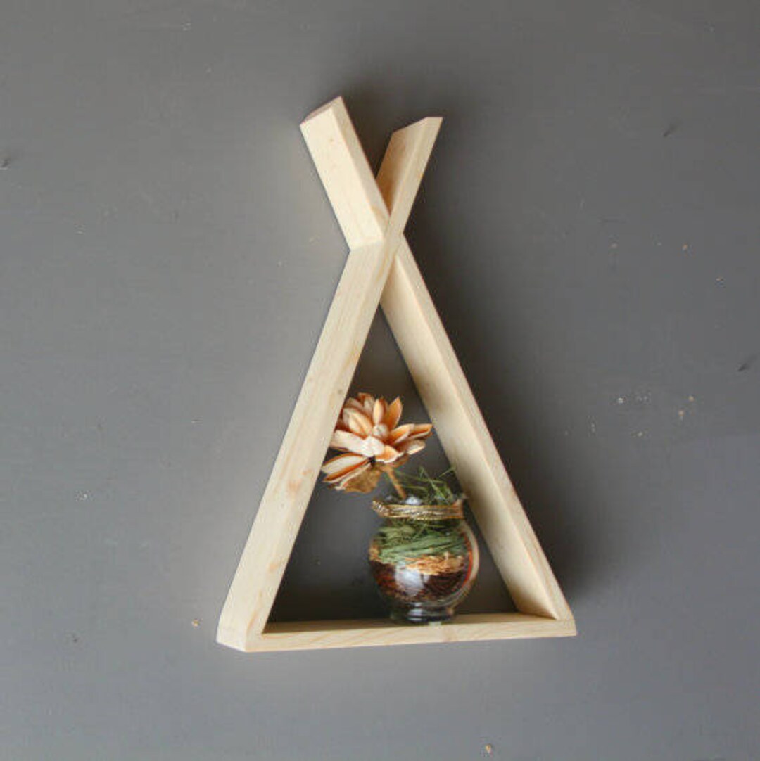 LARGE Teepee Shelf, Nursery Decor Tribal Nursery Decor, Handcrafted ...