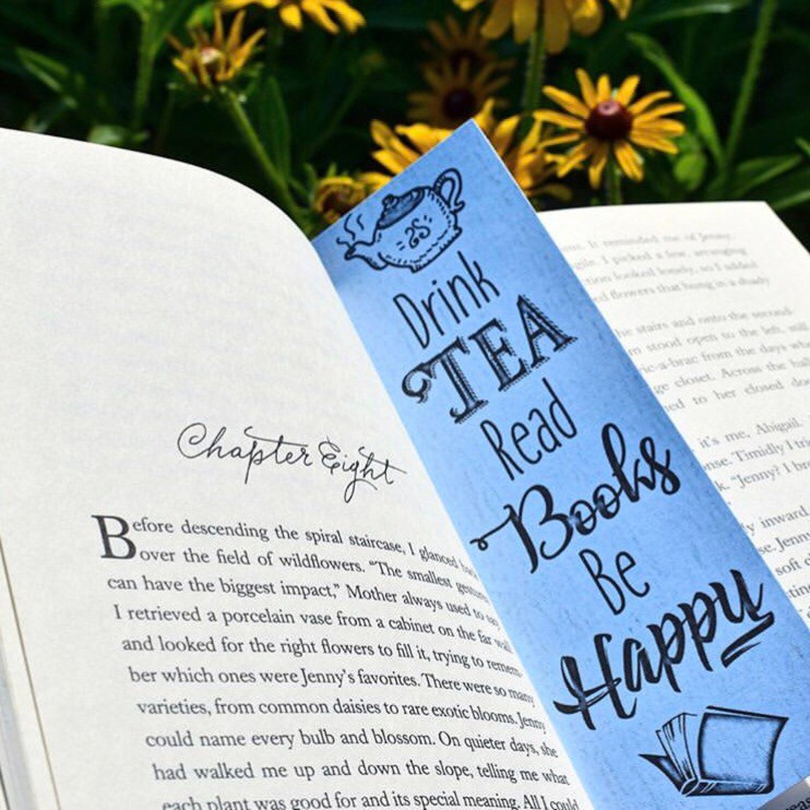 Bookmark Drink Tea Bookmark Quote Bookmark Read Books | Etsy