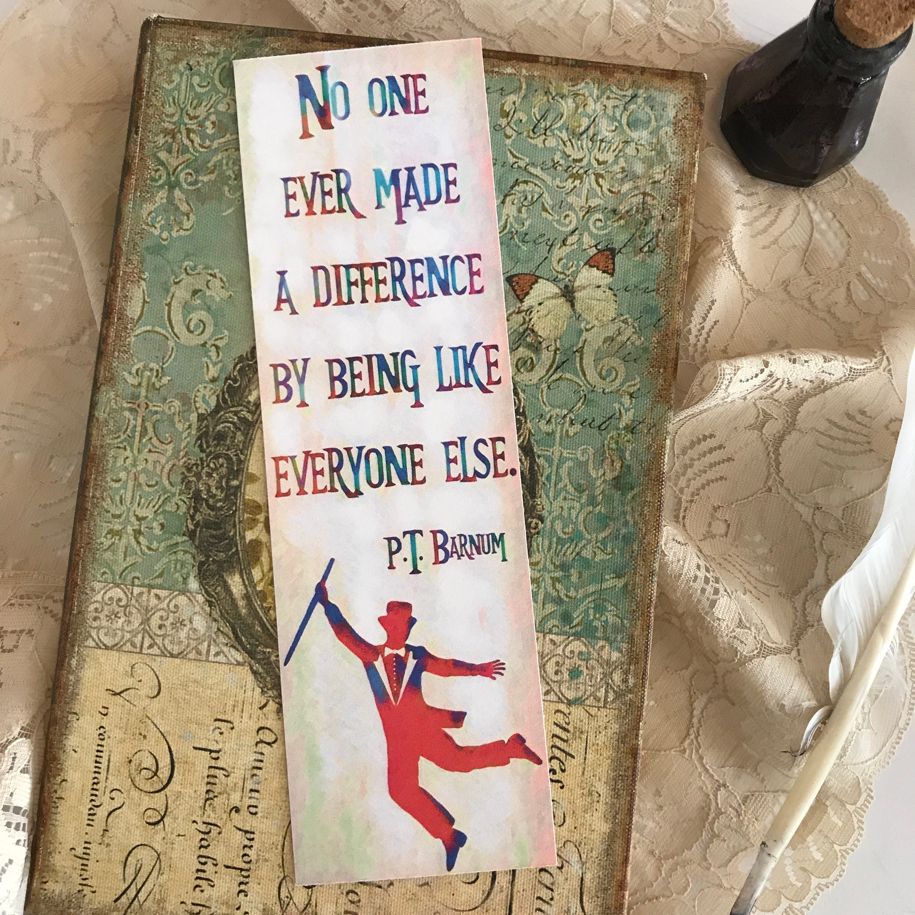 The Greatest Showman Bookmark PT Barnum Bookmark Showman | Etsy