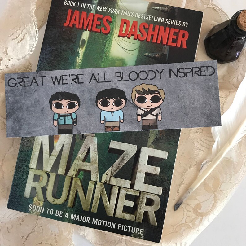 The Maze Runner Bookmark Scorch Trials Bookmark Death Cure | Etsy