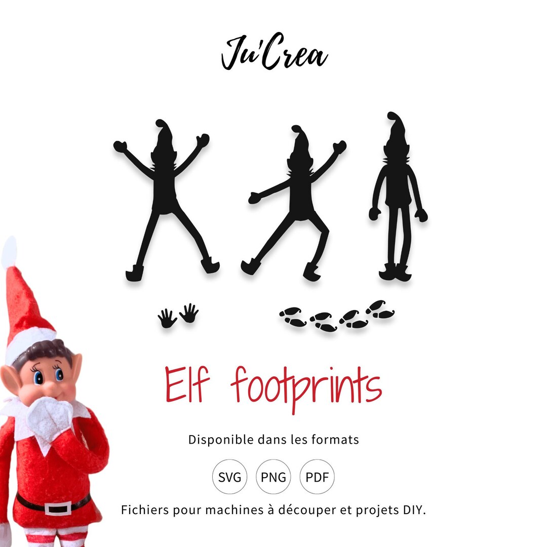 Digital Template Prank Elf Prints Stencils Pdf Png Svg for Silhouette ...