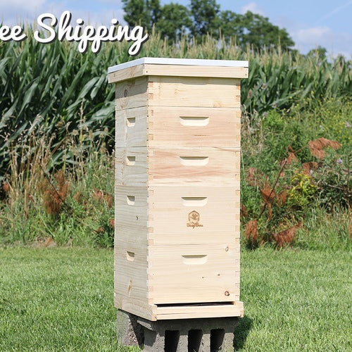 Bee Hive 10 Frame Langstroth 2 Deep Brood Boxes & 2 - Etsy