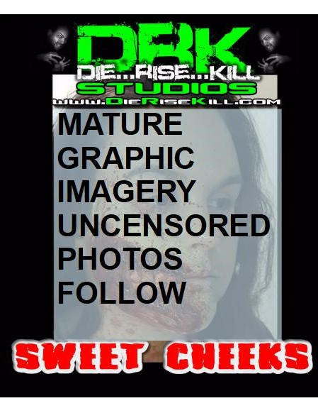 Zombie 1/4 Face Latex Prosthetic sweet Cheeks | Etsy