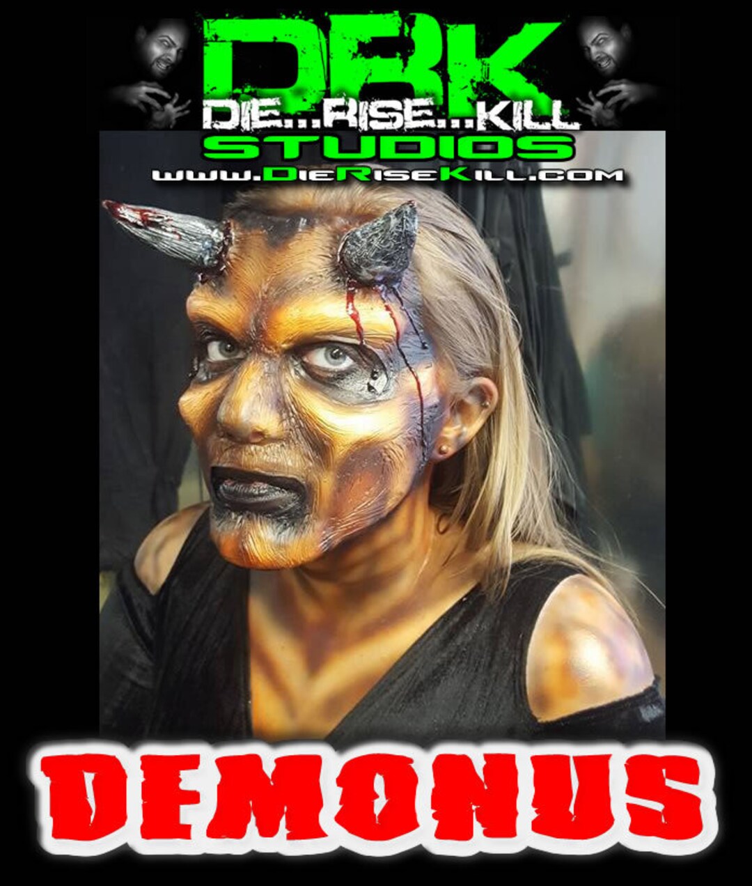 Demon Full Face Latex Prosthetic demonus Created by DRK Studios - Etsy