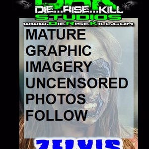 Zombie Half Face Latex Prosthetic "zelvis" Created by DRK Studios - Etsy