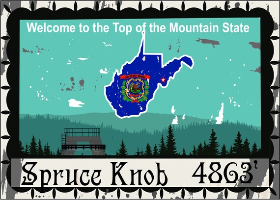 Spruce Knob West Virginia High Point Sticker | Etsy