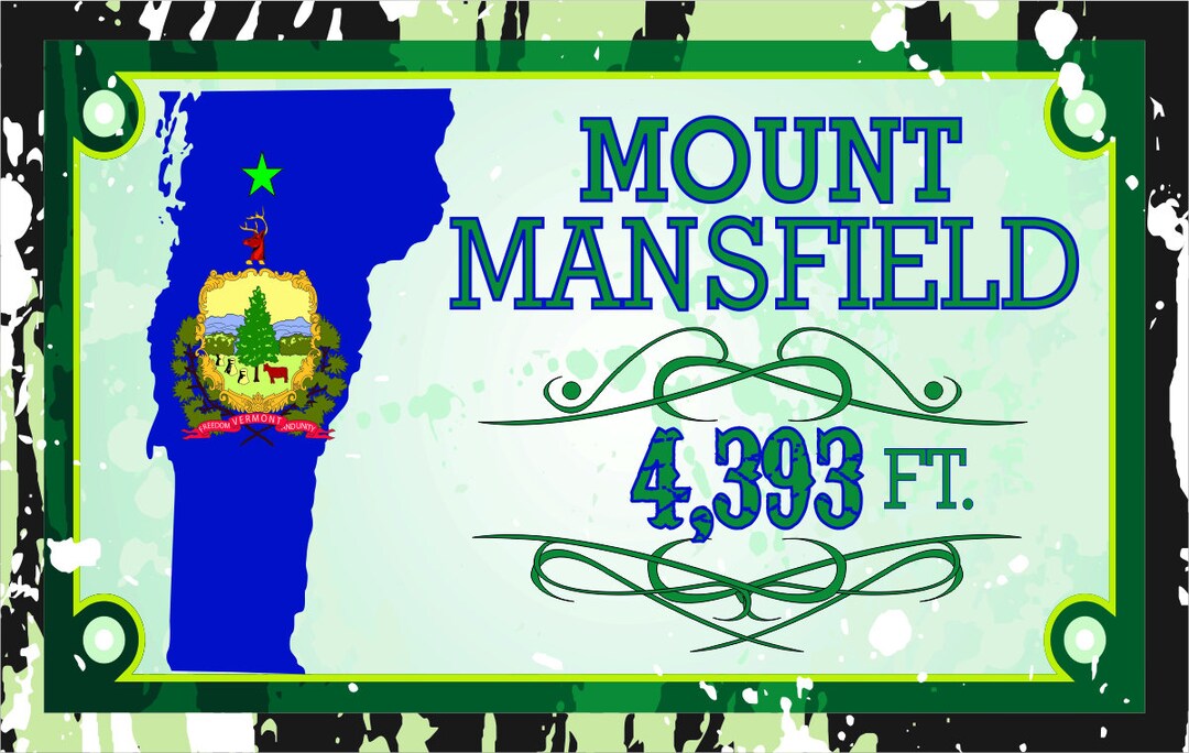 Mt. Mansfield, Vermont - High Point Sticker - Etsy