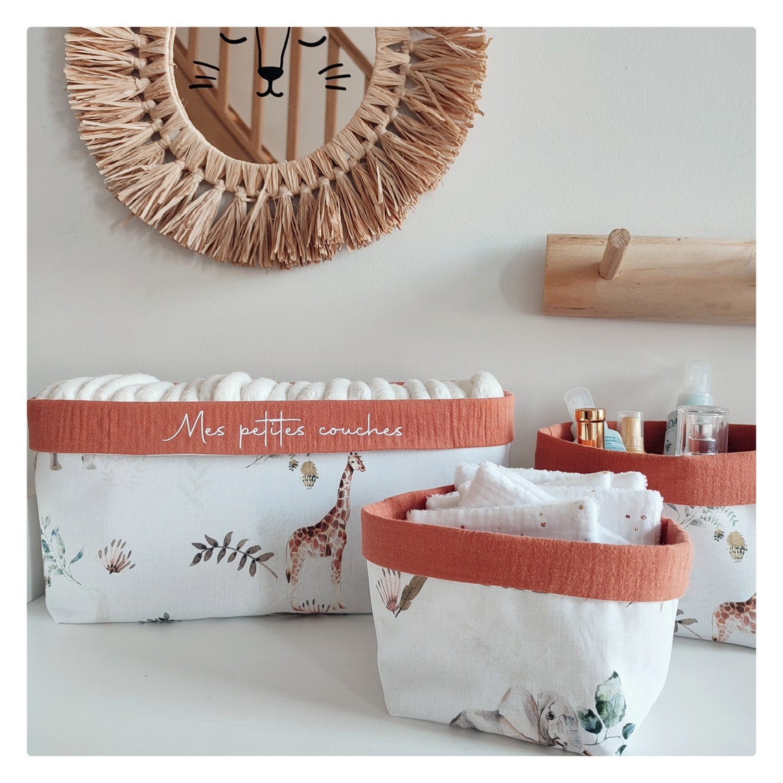 Panier de rangement bébé / panier de rangement tissu / vide - Etsy France