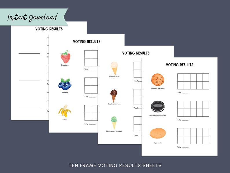 Kids Mock Election Printable Kit, Pretend Play Voting, Kids Vote ...