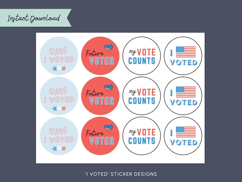 Kids Mock Election Printable Kit, Pretend Play Voting, Kids Vote ...