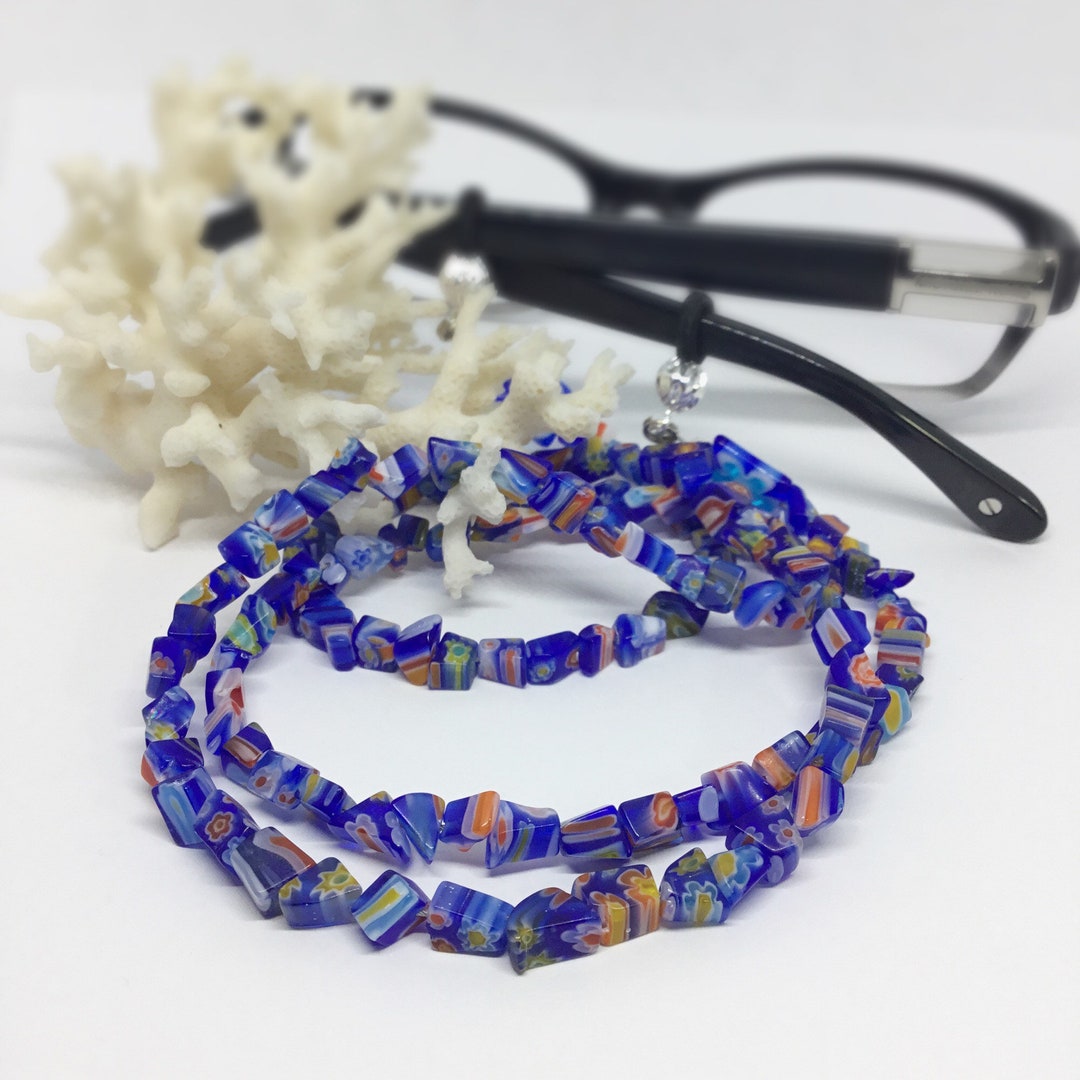 Multicolor Beaded Glasses Chain With Length and Color Options ...
