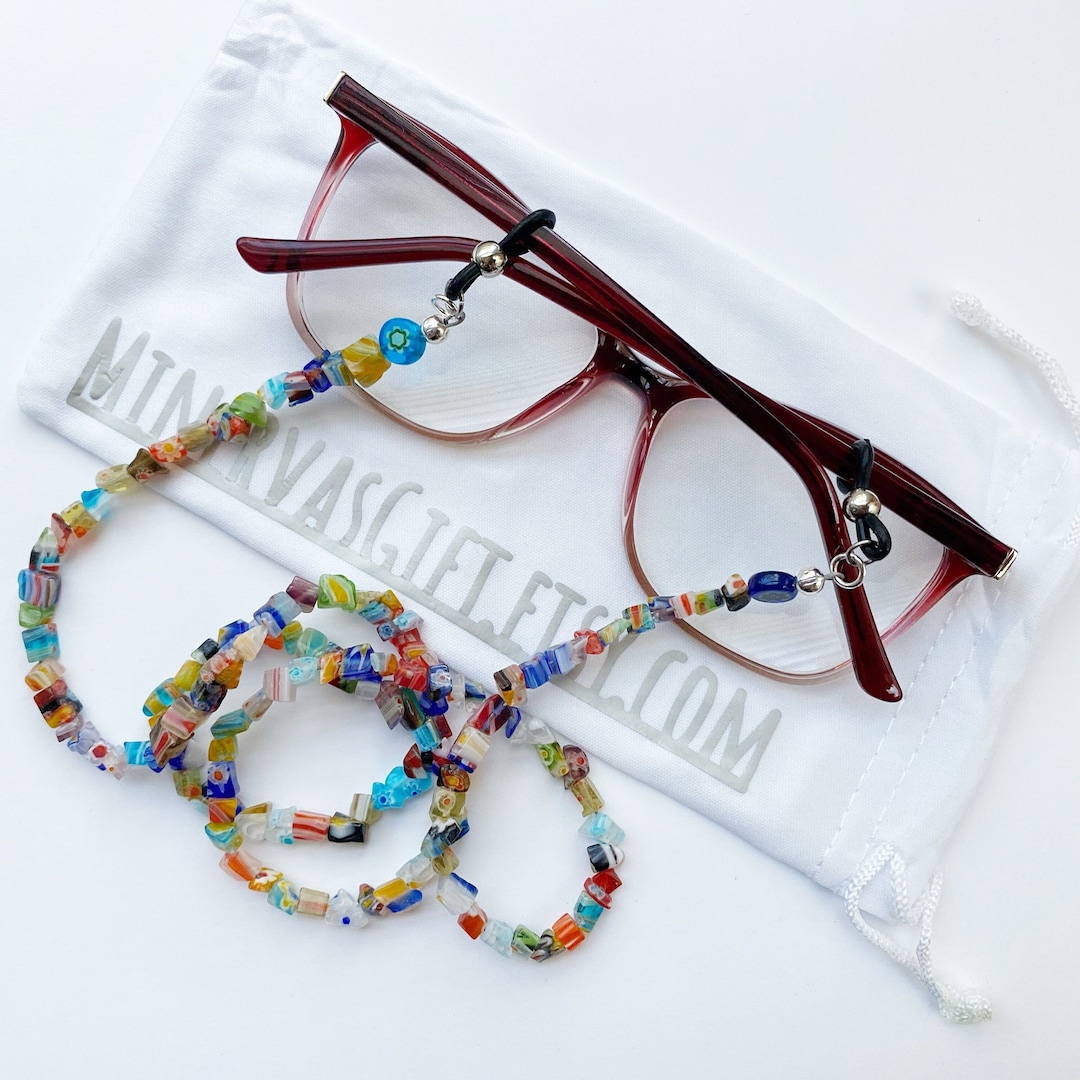Colorful Glasses Chain, Beaded Eyeglass Strap - Etsy