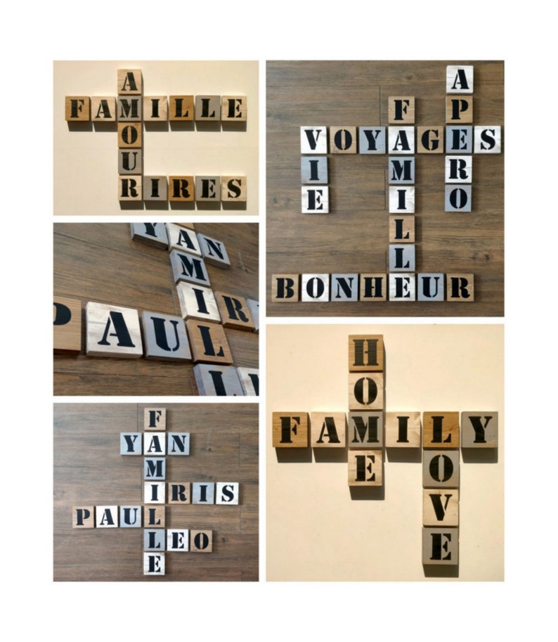 Lettres de Scrabble géantes en bois pour décoration murale | Etsy France
