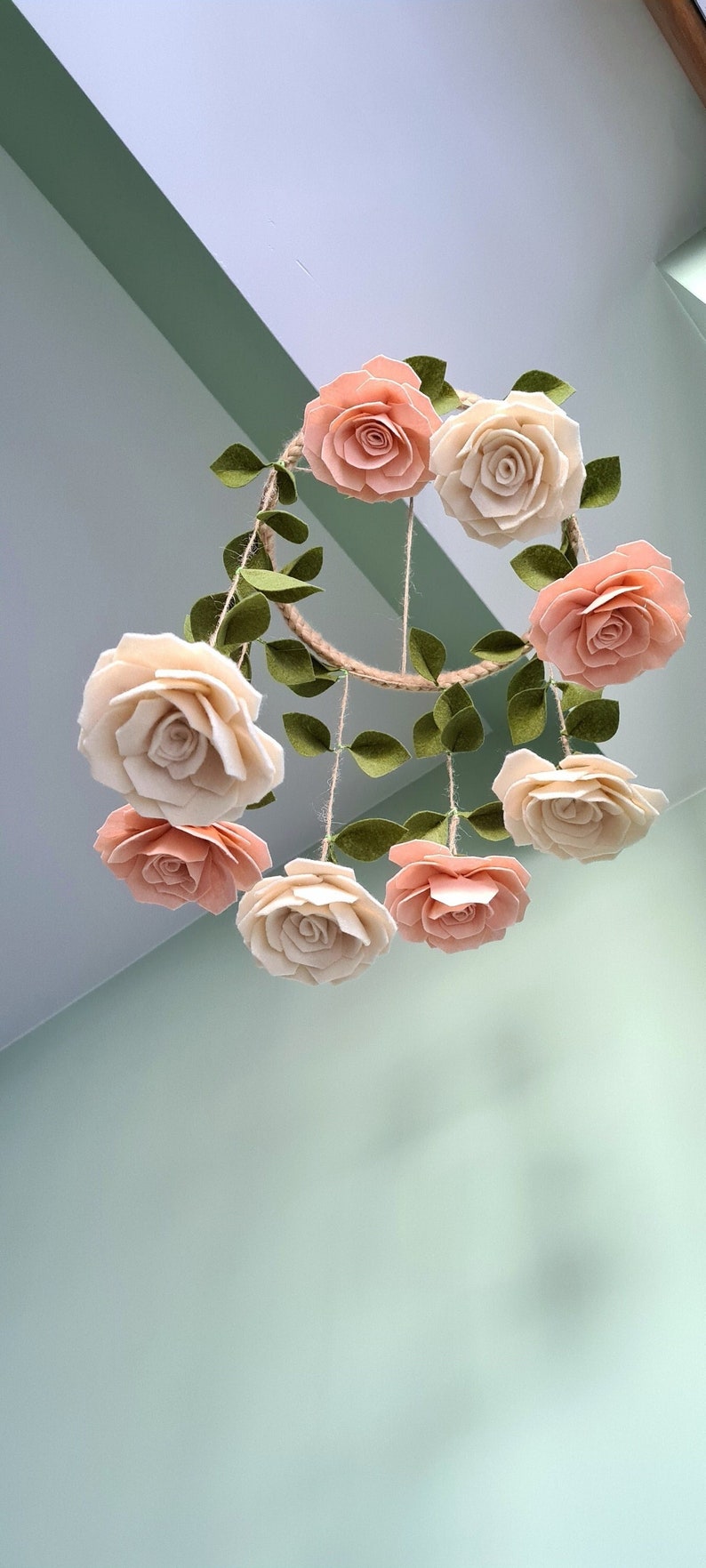 Felt Flower Mobile Rose Mobile Flower Mobile Floral Mobile | Etsy