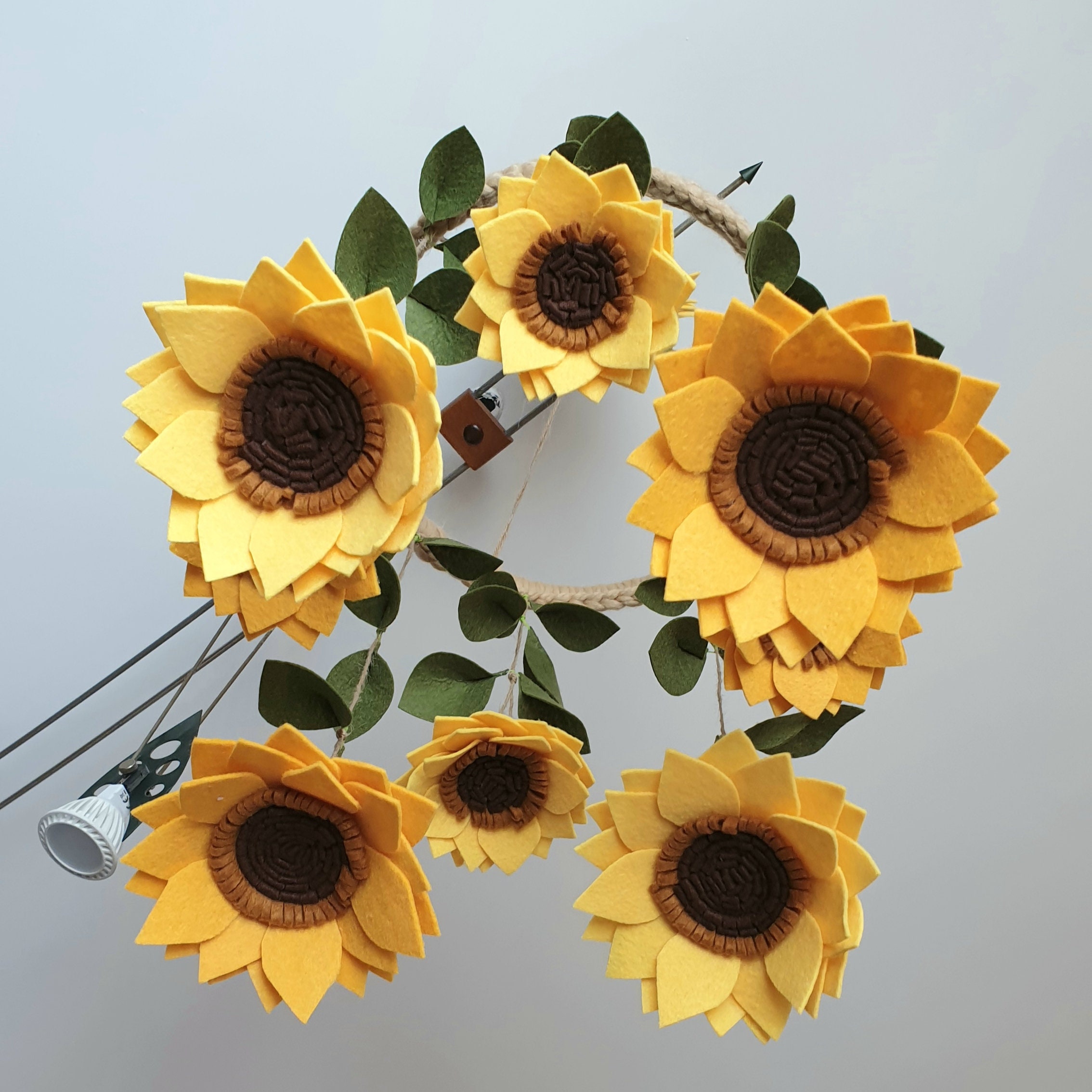 Flower Baby Mobile Sunflower Mobile Felt Flower Mobile | Etsy