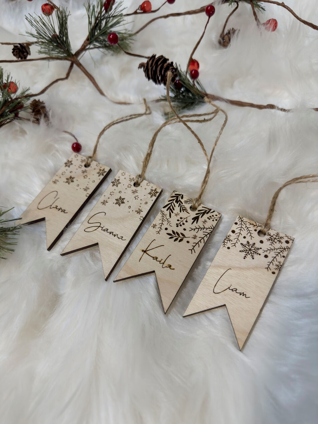 Stocking Name Tags, Gift Nametags, Stocking Tags, Christmas Gift Tags ...