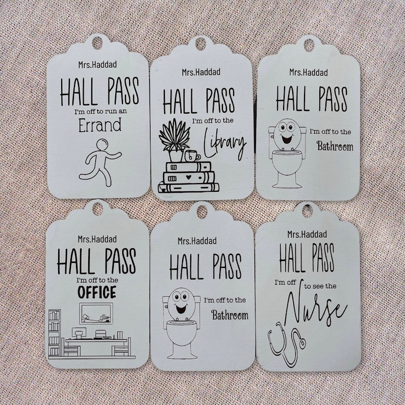 Teacher Hall Passes,bilingual Passes, School Hall Passes, Back to ...
