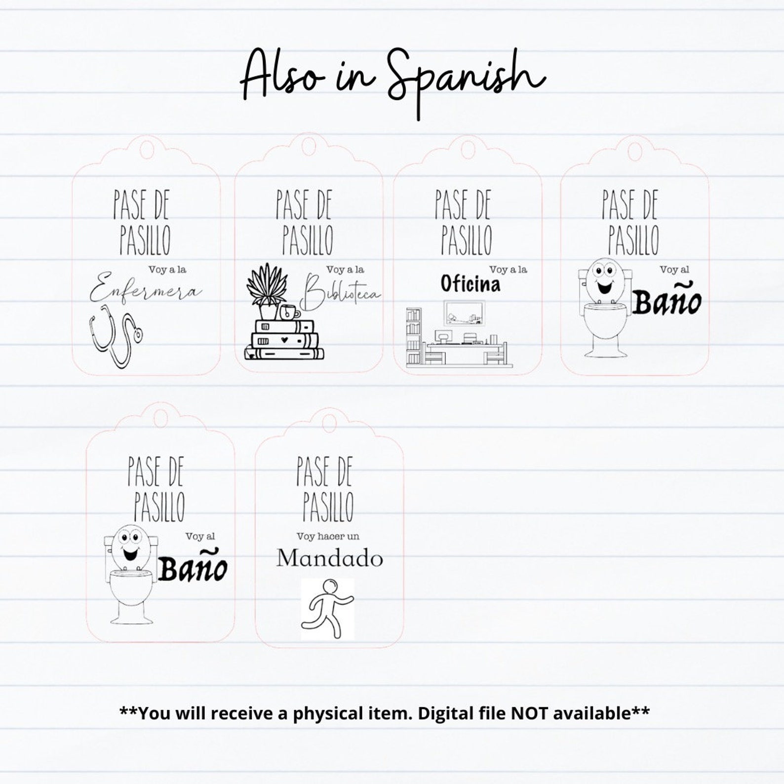 Teacher Hall Passesbilingual Passes School Hall Passes Back - Etsy