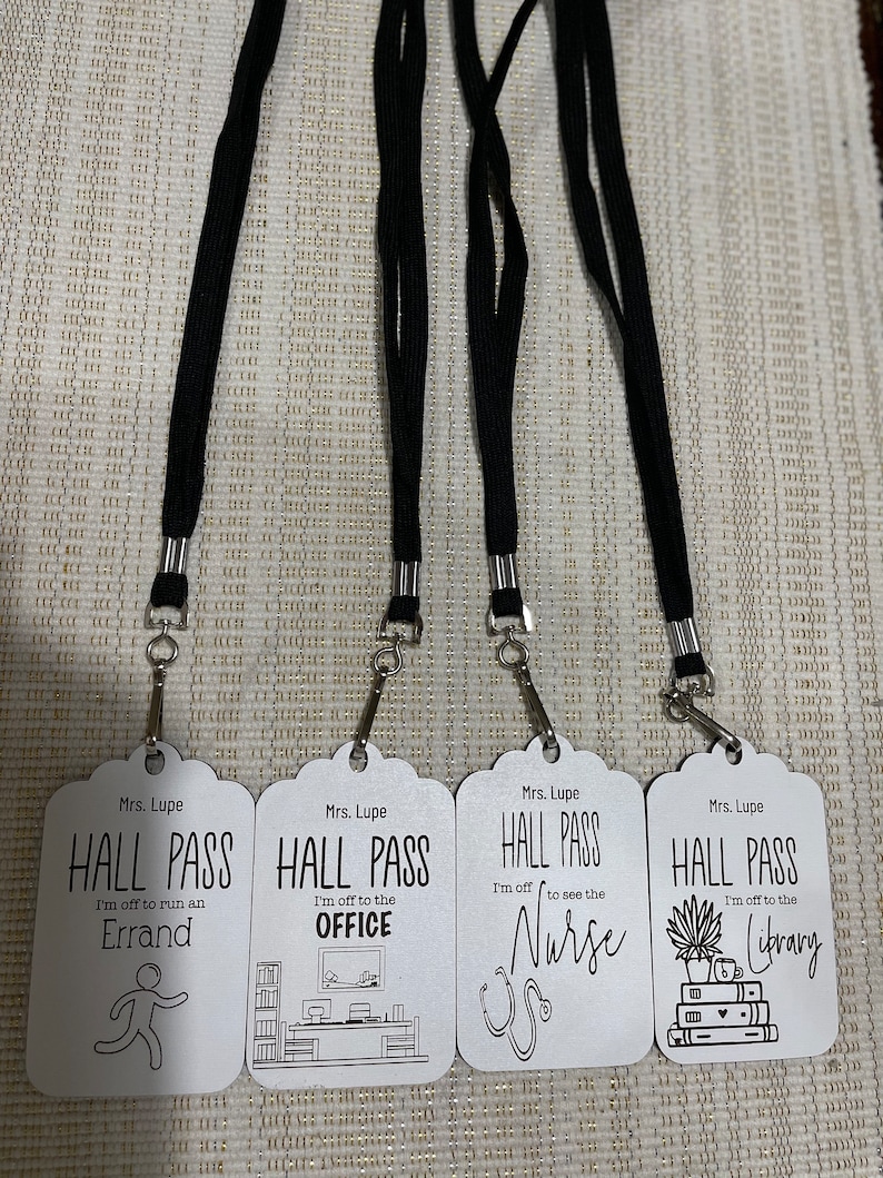 Teacher Hall Passes,bilingual Passes, School Hall Passes, Back to ...