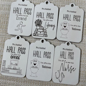 Teacher Hall Passes,bilingual Passes, School Hall Passes, Back to ...