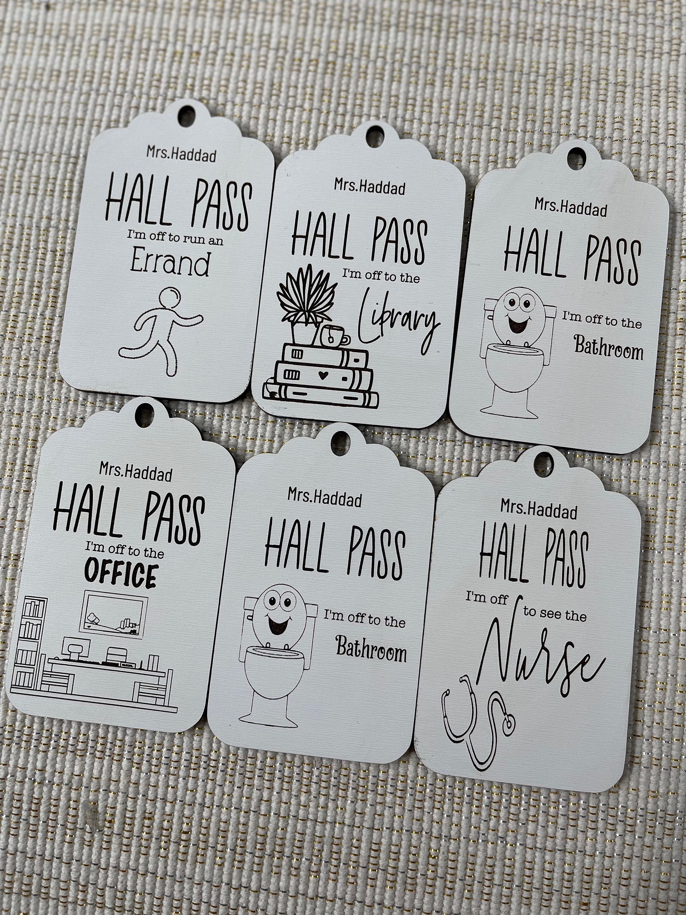 Teacher Hall Passes,bilingual Passes, School Hall Passes, Back to ...