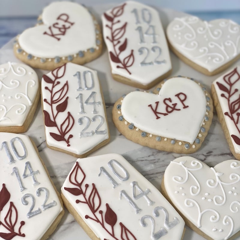 Custom Wedding Cookies - Etsy