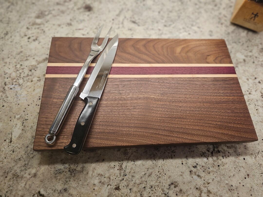 Large Walnut Face Grain Cutting Board With Rubber Feet. Chopping Block ...