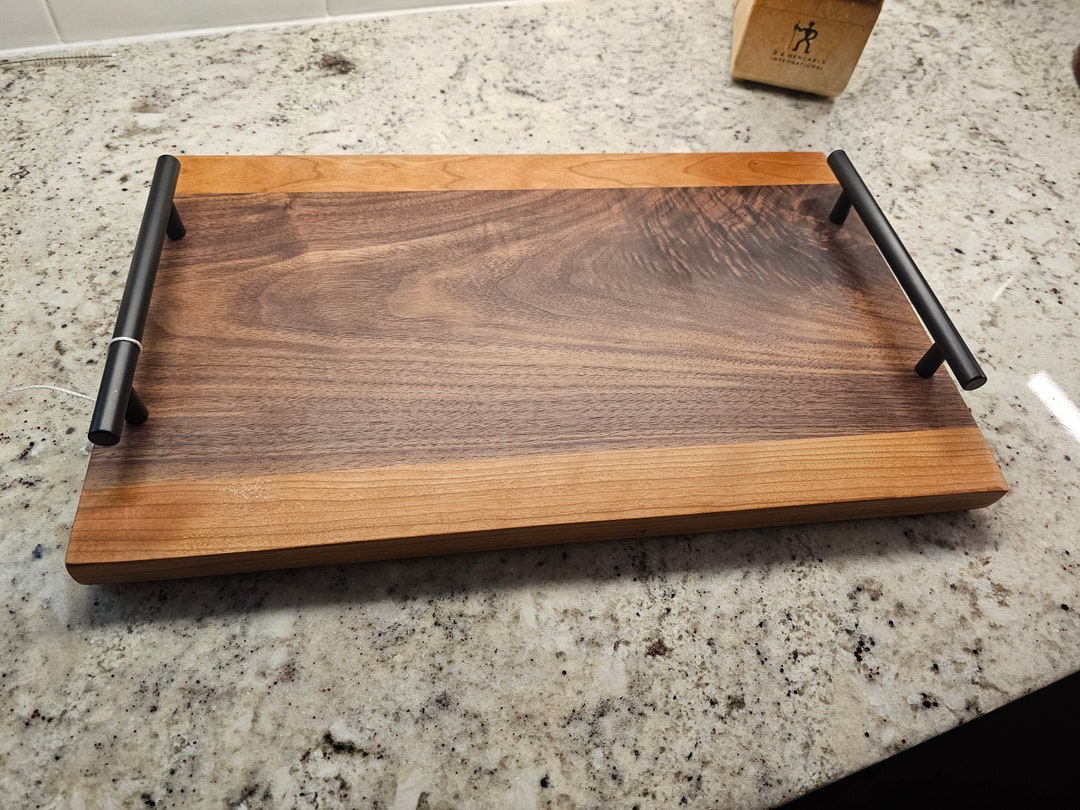 Charcuterie Board, Serving Board, Cheese Board. Handles and Feet ...