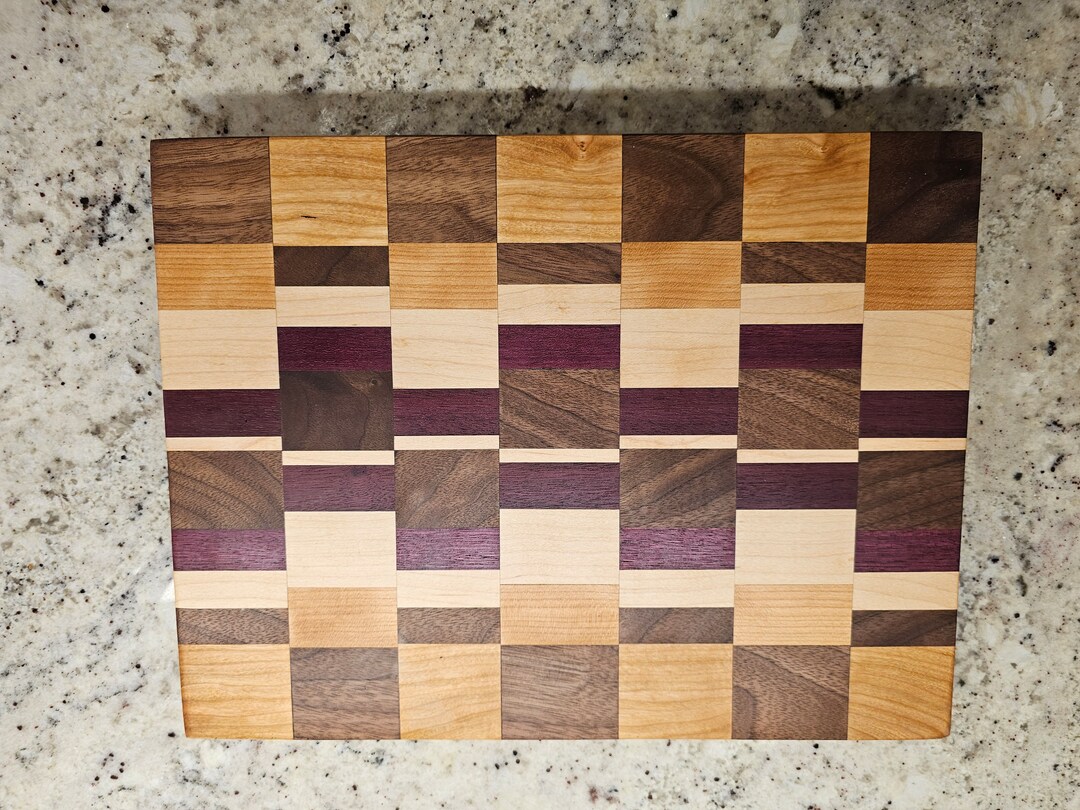 Large Checker Board Cutting Board With Rubber Feet. Chopping Block ...