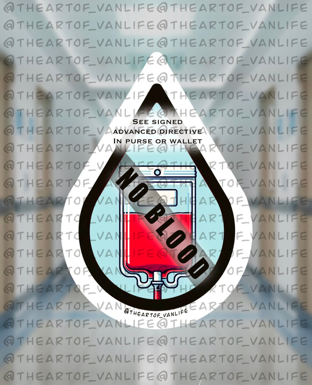 No Blood, No Blood Transfusions, Jw No Blood, Medical Alert Sticker, Jw ...