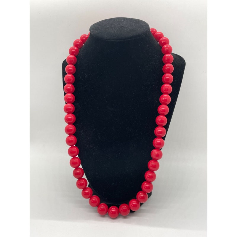 Red Bead Necklace - Etsy