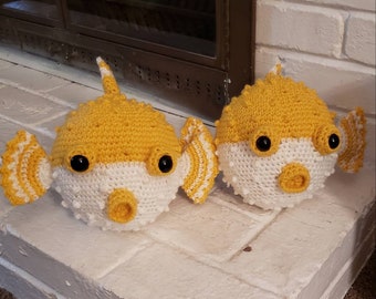 Stuffed Puffer Fish | Etsy