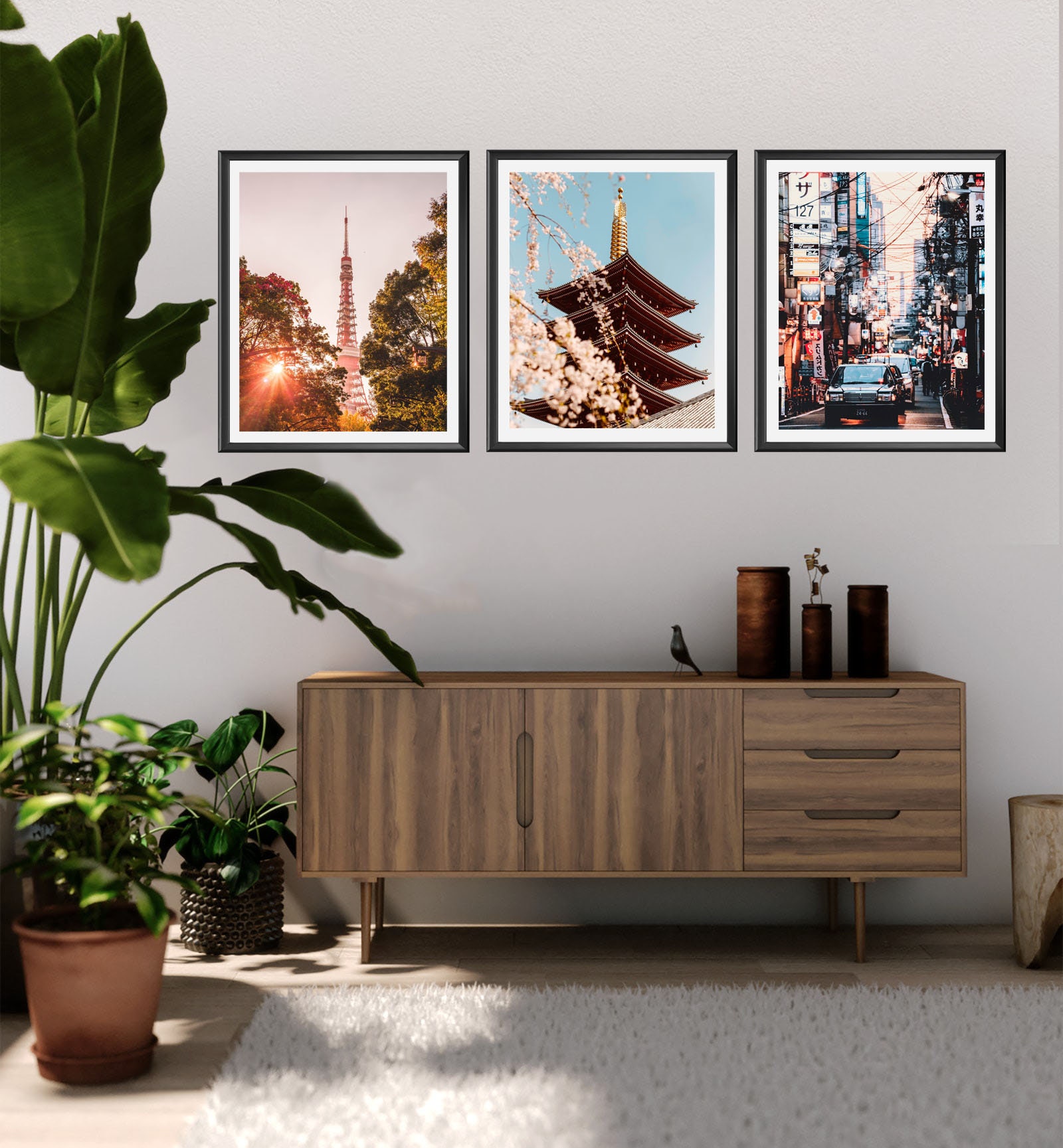 Modern Art Home Decor Print Japan Tokyo Asia Cherry Blossom - Etsy