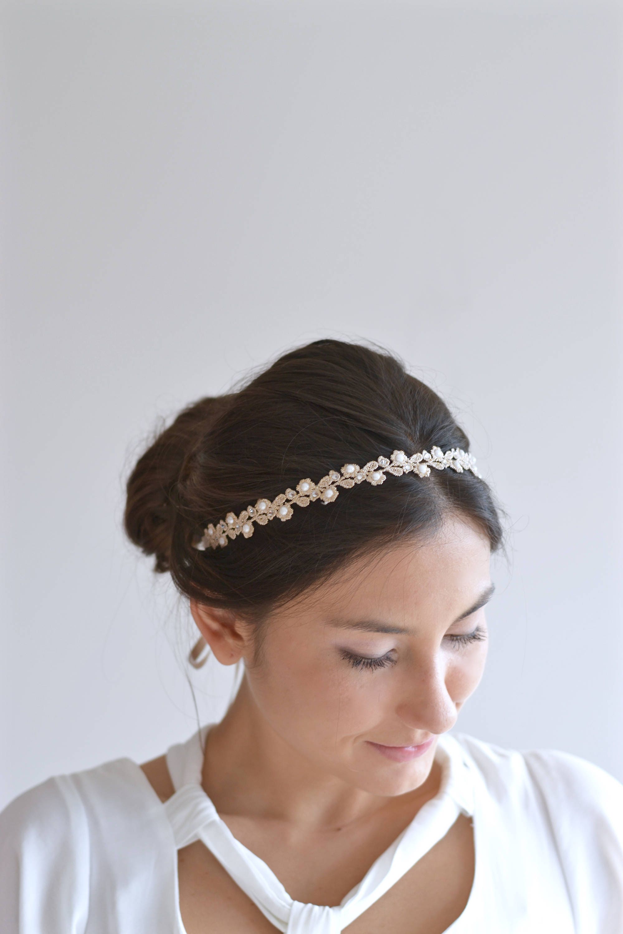 Headband Headband/ Headband Design Embroidered With Strings - Etsy