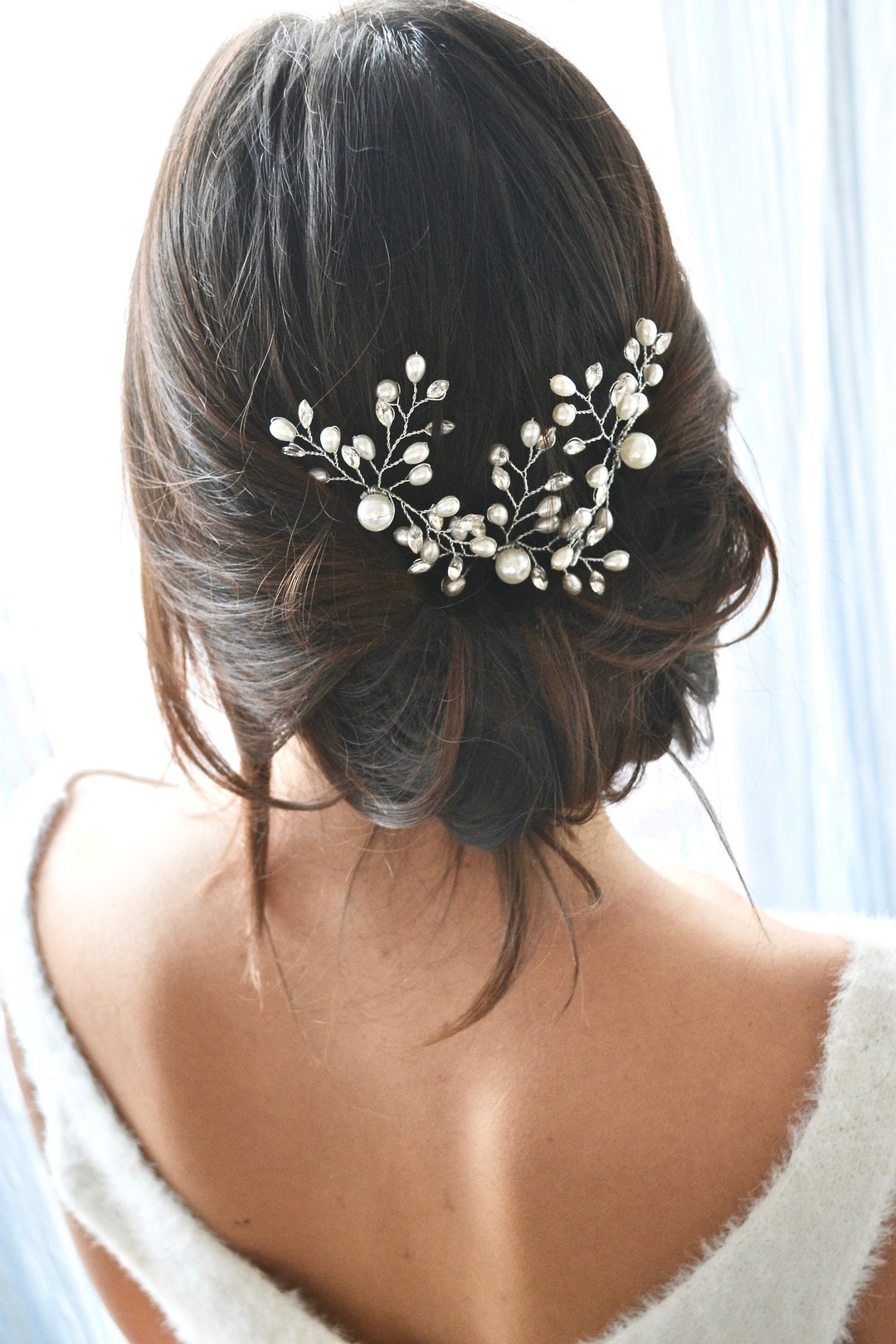 Set of 3 Spades White Bridal Head Jewelry Hair Spike Comb - Etsy