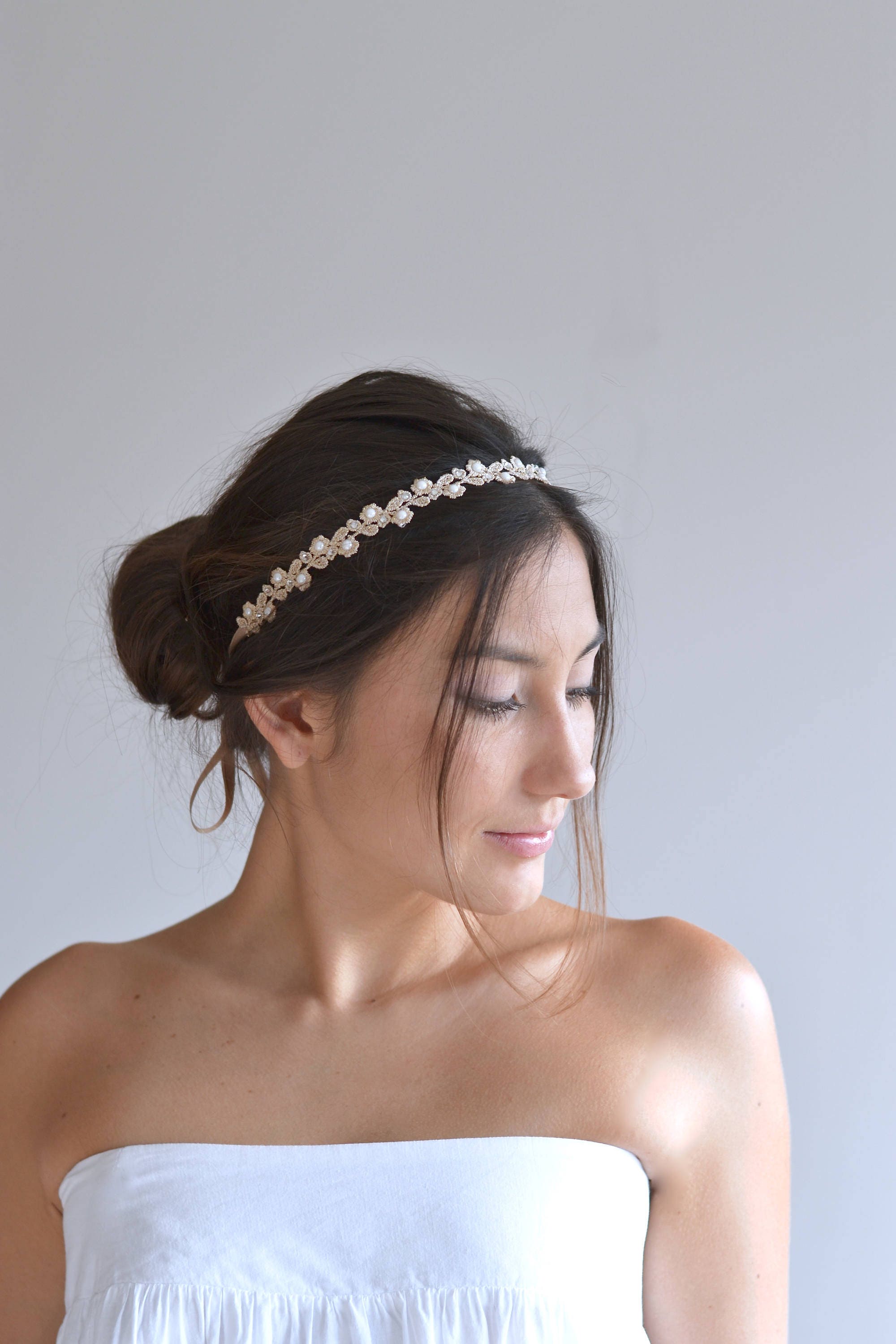 Headband Headband/ Headband Design Embroidered With Strings - Etsy