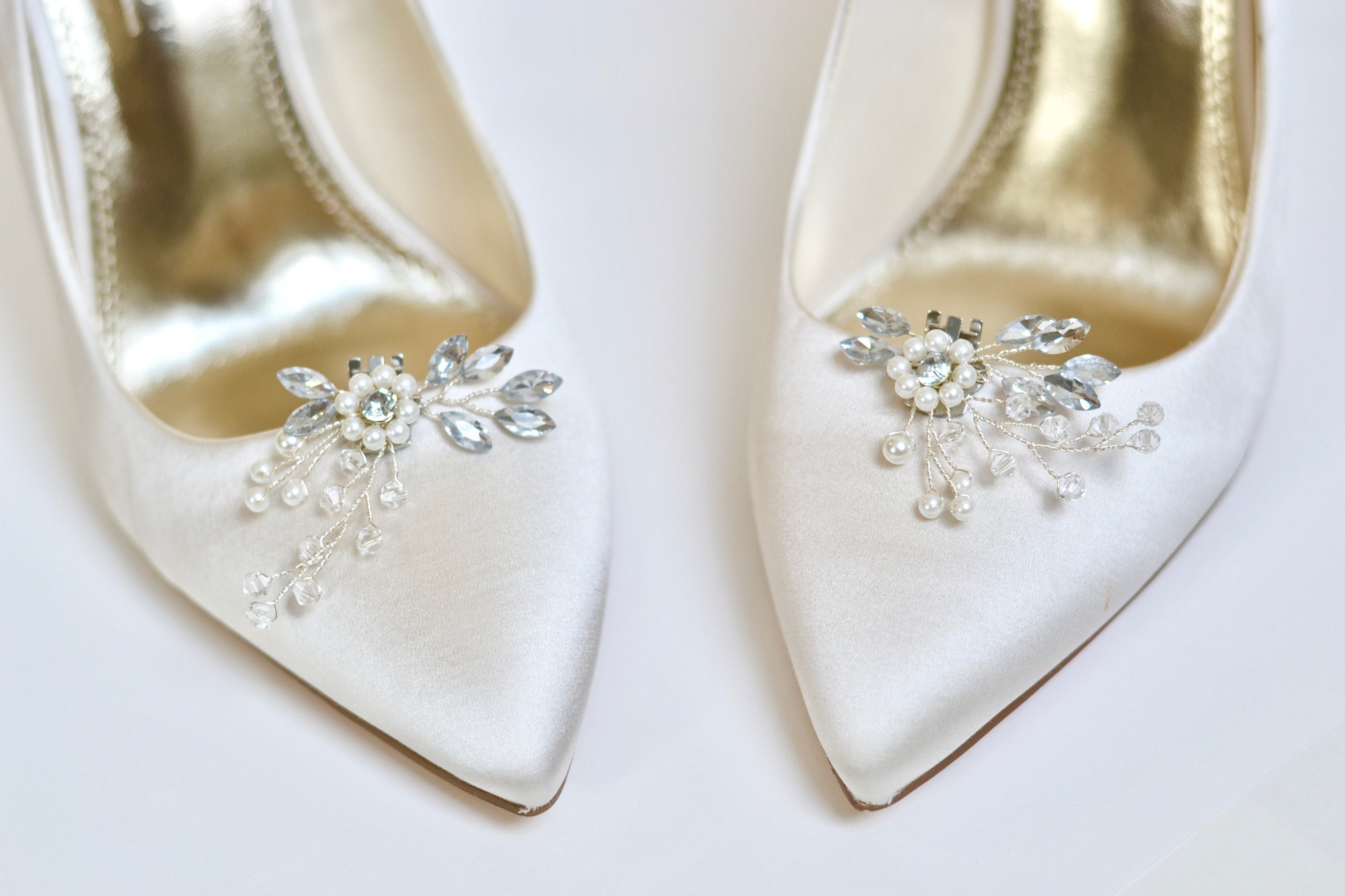 Pair of Shoe Clips, Wedding, Bridal Accessories, Party Heels Clip ...