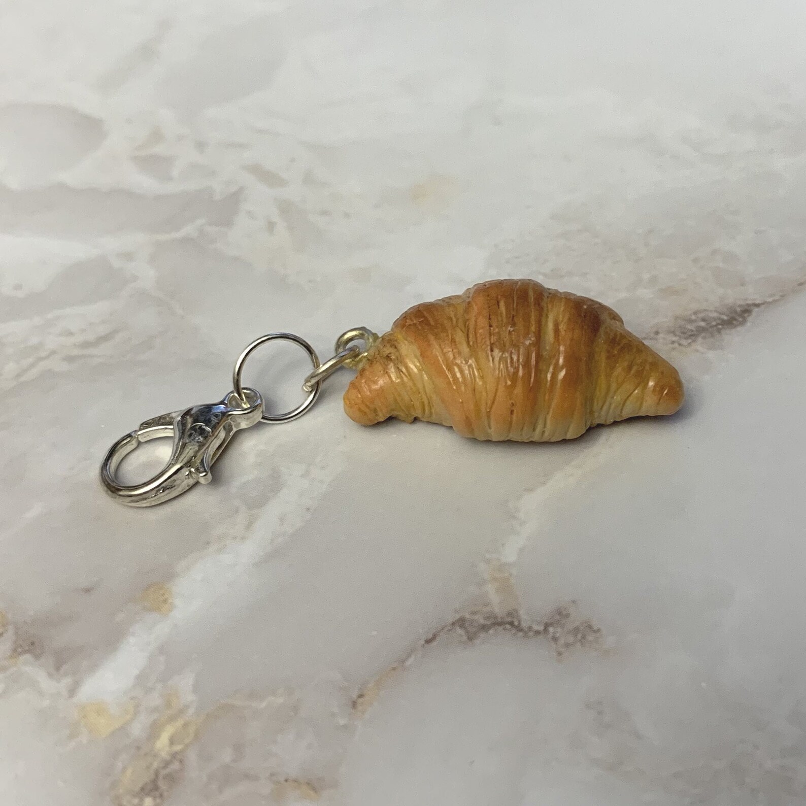 Croissant Miniature Polymer Clay Charm Jewellery Knitting - Etsy
